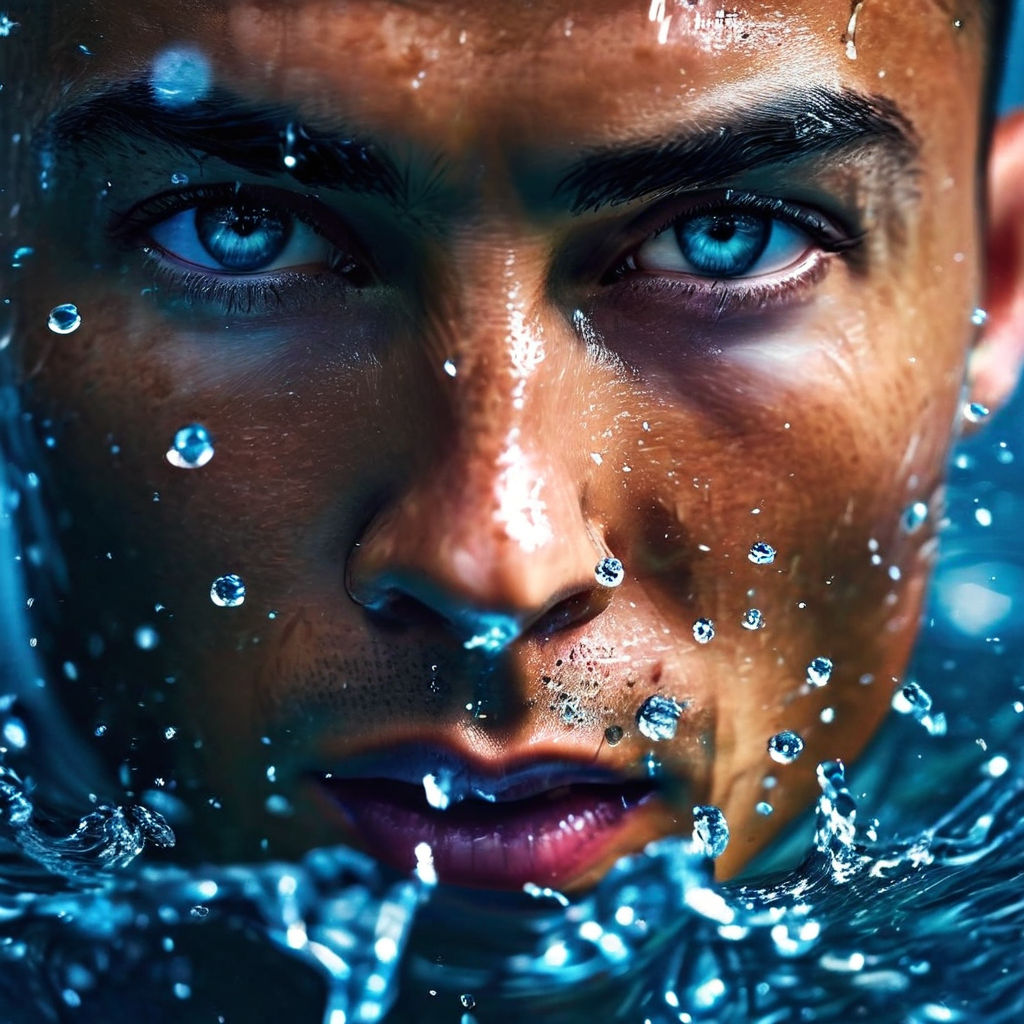Cristiano ronaldo enveloped in a drop of water by Ann-sofie Olsson ...