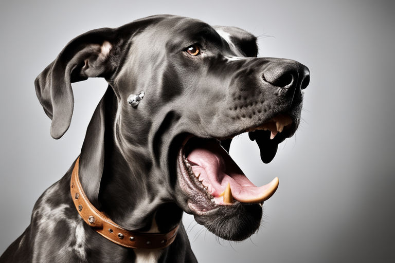 Angry great dane dog with the mouth opened by JeTo - Playground