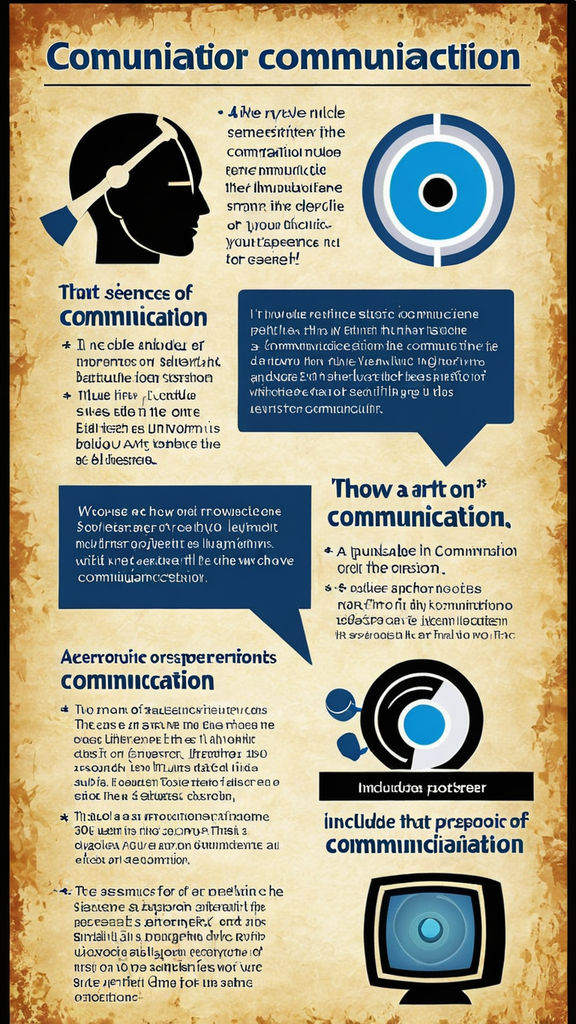 Make an poster that represents communication. include 4 sen... by ...