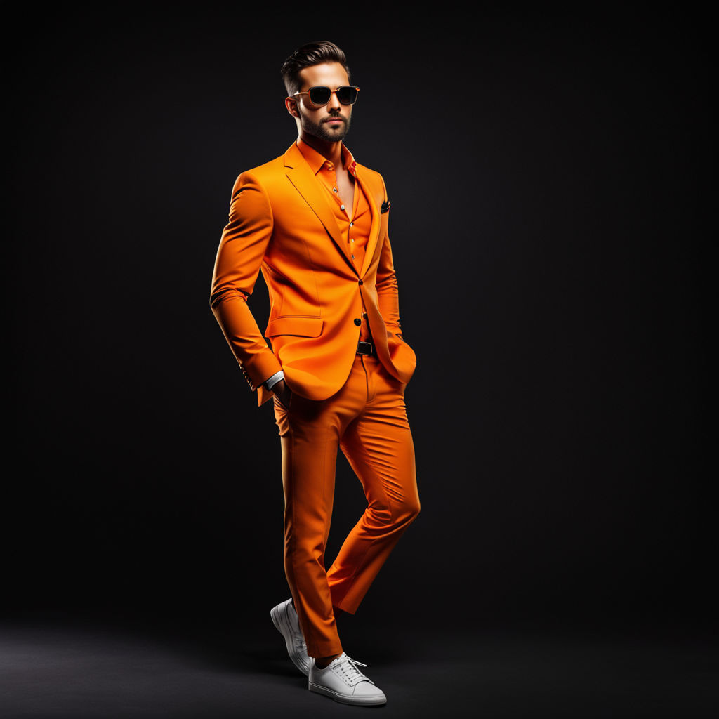 Full body pose of a handsome guy wearing a suit by Trsn - Playground