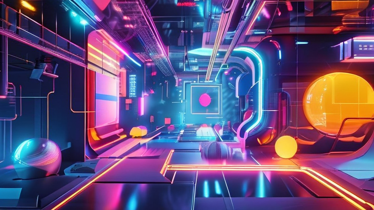 "A high-resolution image showcasing a fusion of 2D and 3D el... by ...