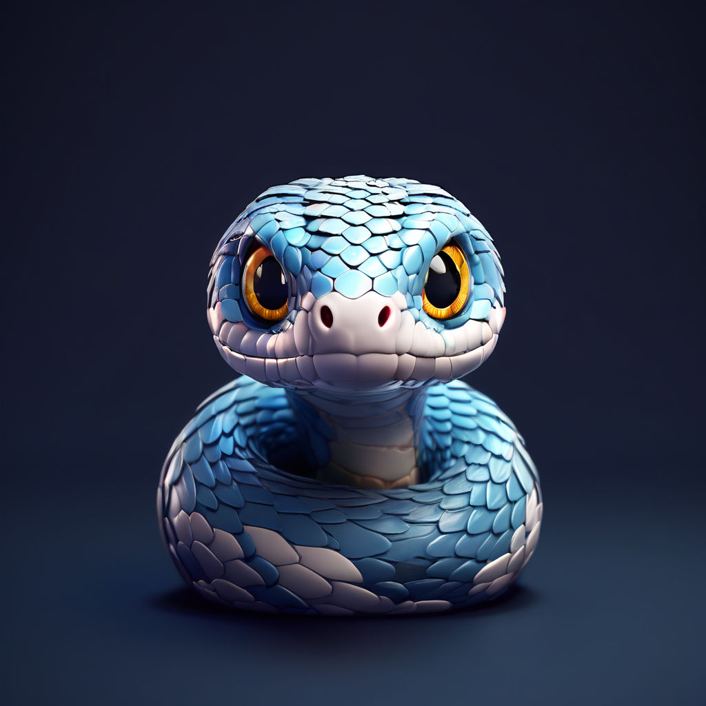Super cute snake Front view Side view Top view by 周芳緯(111-日四技時尚系 ...