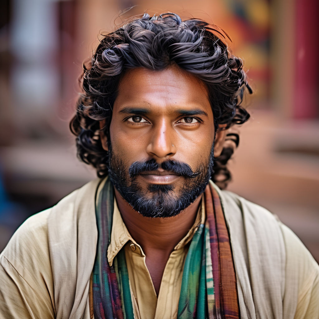 Indian man thinking by Bhargavi G - Playground