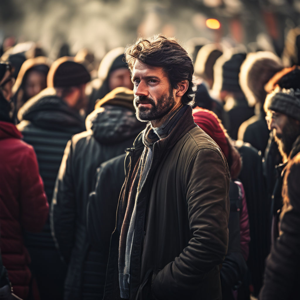 A man around a crowd of people by Secret Community - Playground