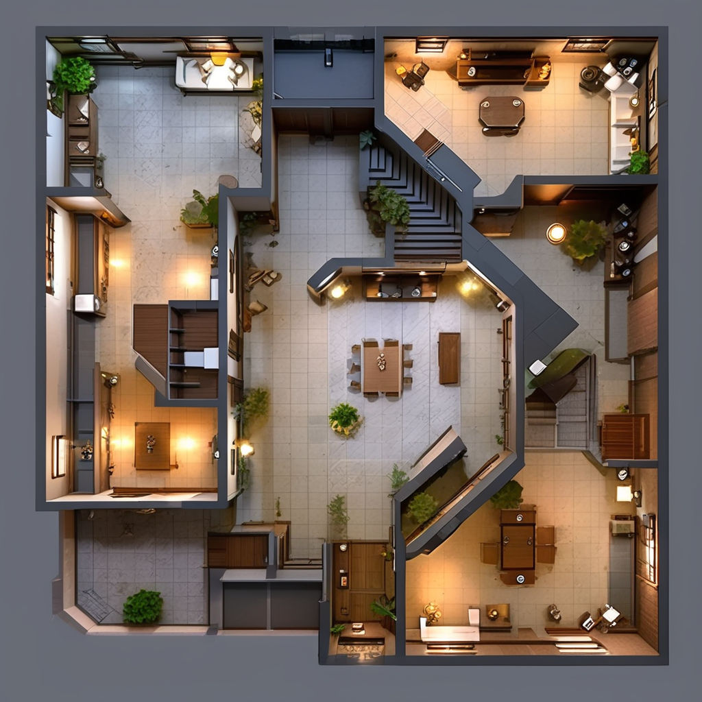Create a topdown isometric battle map for TTRPG games that f... by ...