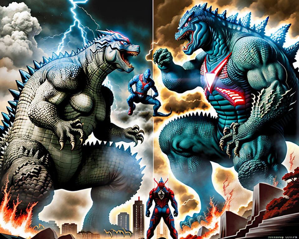 Godzilla versus Ultraman by Shingo Matsunuma and Zhao Na by Mike S ...
