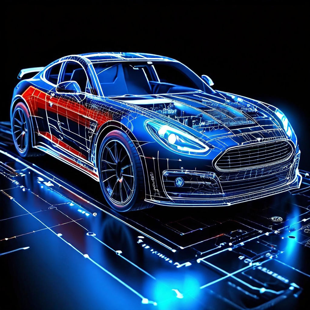 Technical diagram of a car for a development engineer by Aleksandr Tako ...