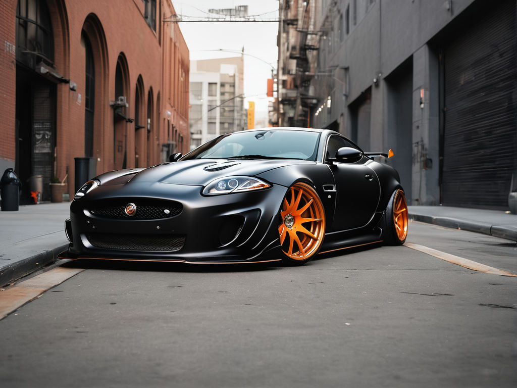 Jaguar XKR featuring Liberty Walk style extra-wide body kit ... by ...