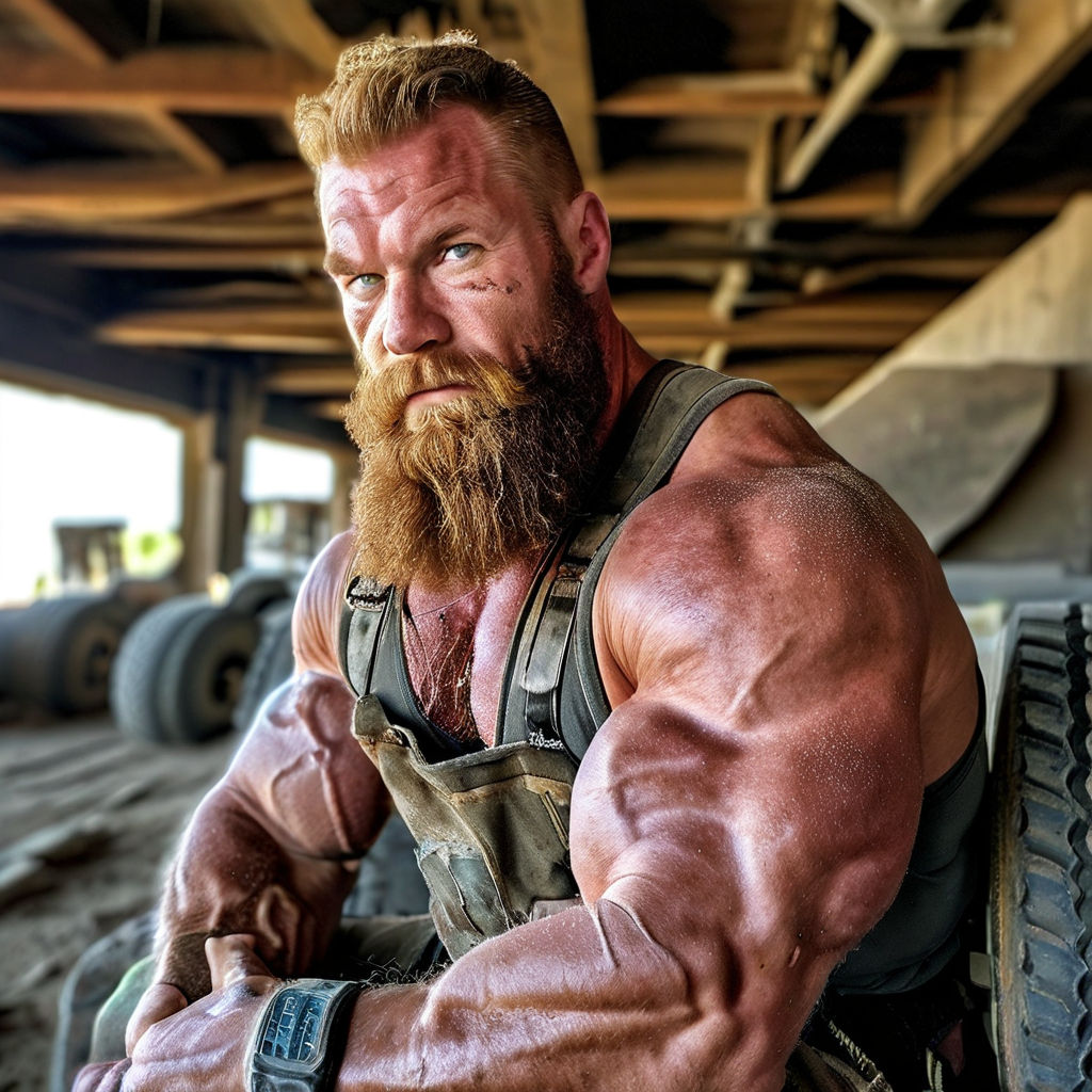 Extremely muscular redneck bodybuilder by Vhr - Playground