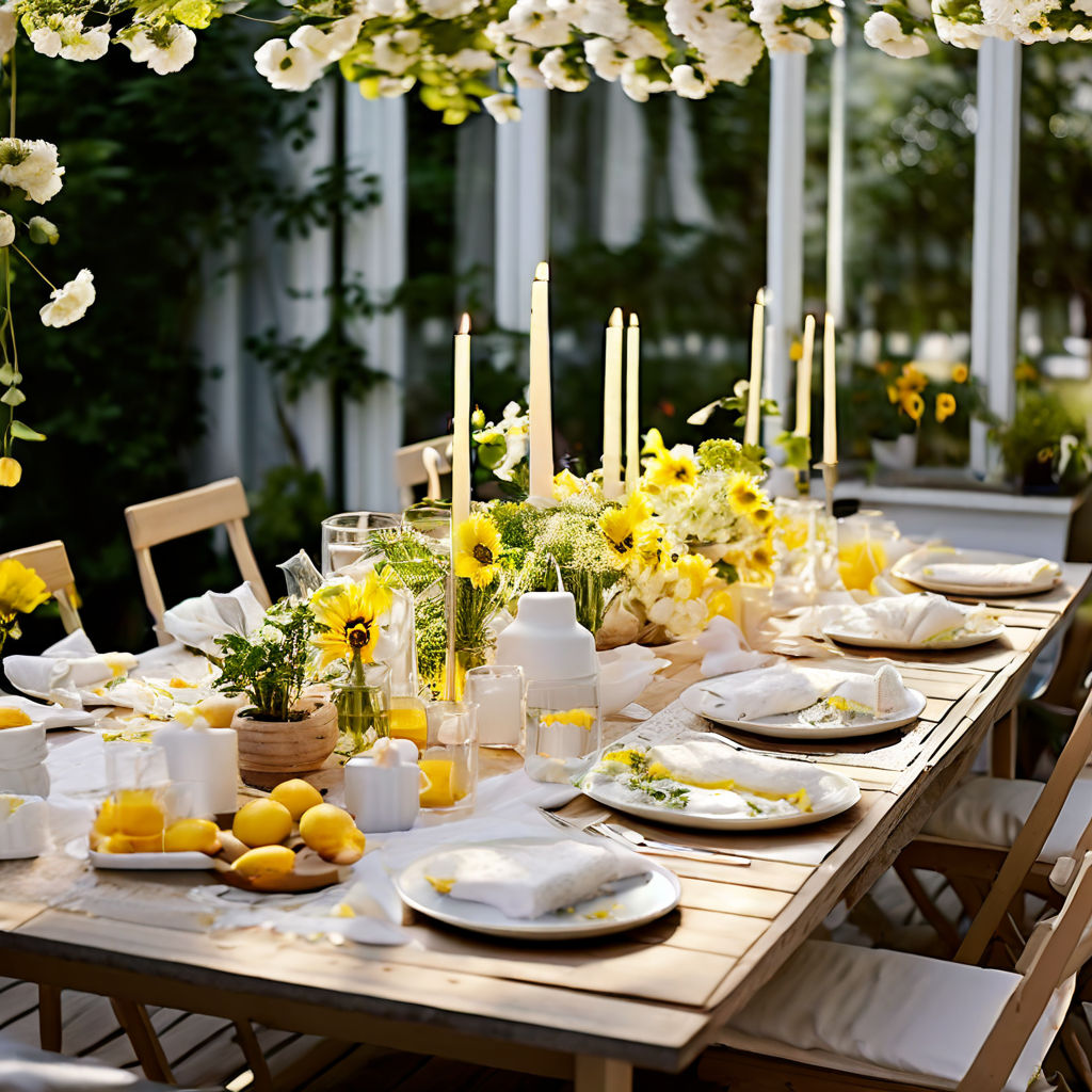 Can you make a picture that fits to this caption?: 🌼 Set up... by Ella ...