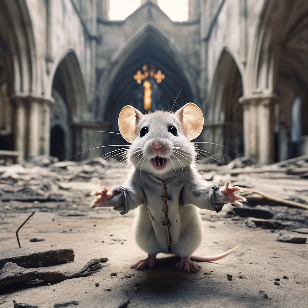Poor old mouse in a church by michael.steinau@freenet.de - Playground