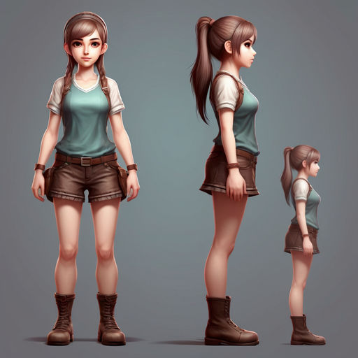 Girl game character by Dmitry Sannikov - Playground