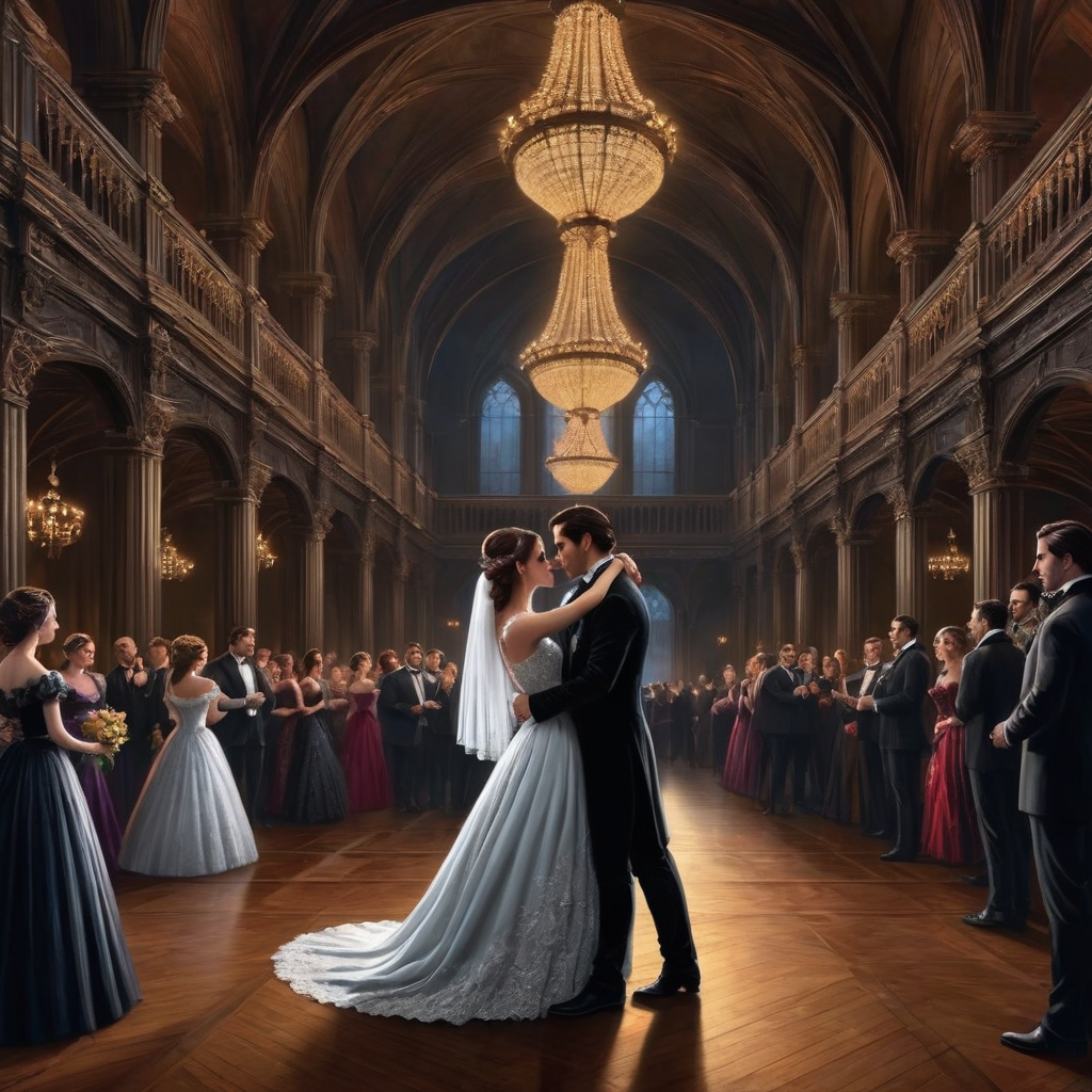 Gothic architecture towering over a 19th century ball by Rus Art Book ...