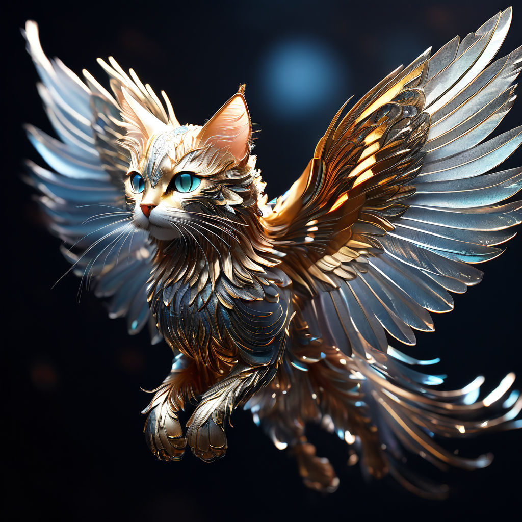 Winged cat in flight captured by Miki Asai Macro photography... by Oli ...