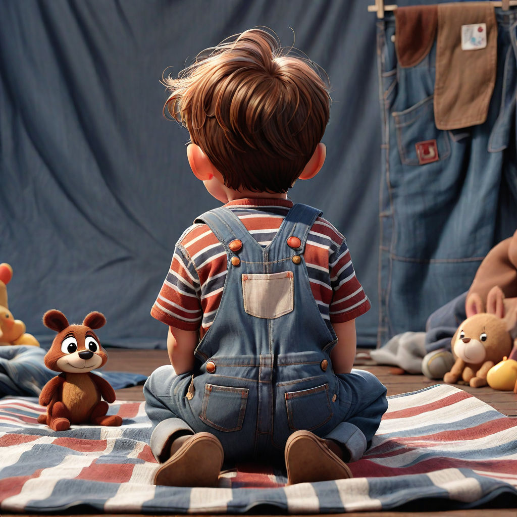 Concept art of a cartoon character with a backside view of a... by Tan ...