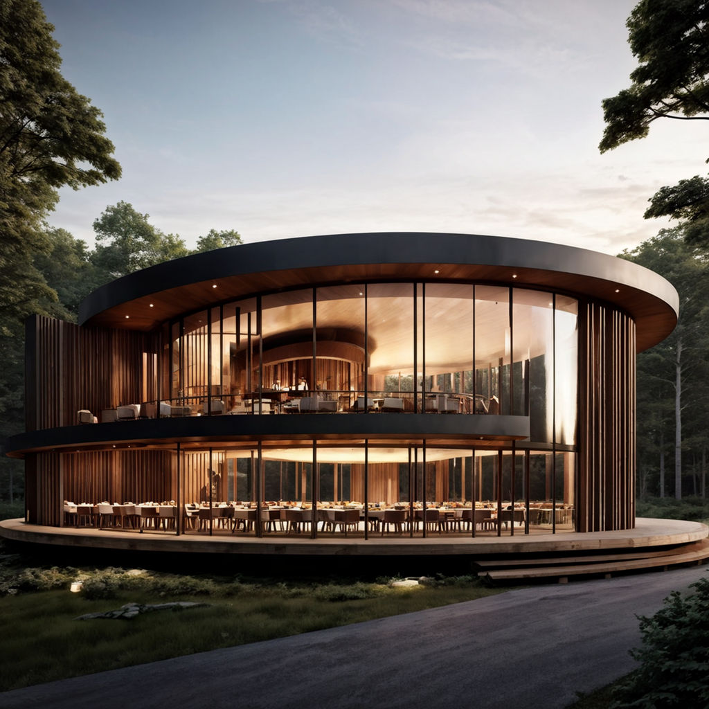 Modern circular restaurant inspired by Le Corbusier design by juan ...