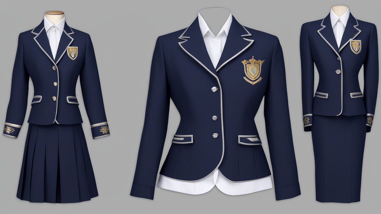 The school uniform consists of three parts: jacket by Koriamaya ...