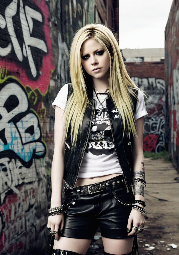 Avril Lavigne Showcasing Her Cheerfully Pleading Corpulence By Ben