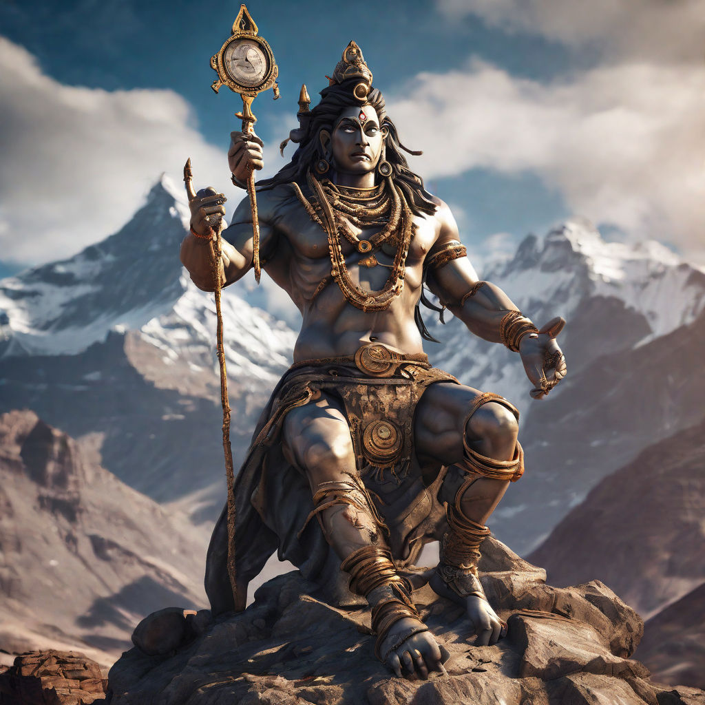 Agori lord shiva on Mount Kailash in steampunk style by Akash Patil ...