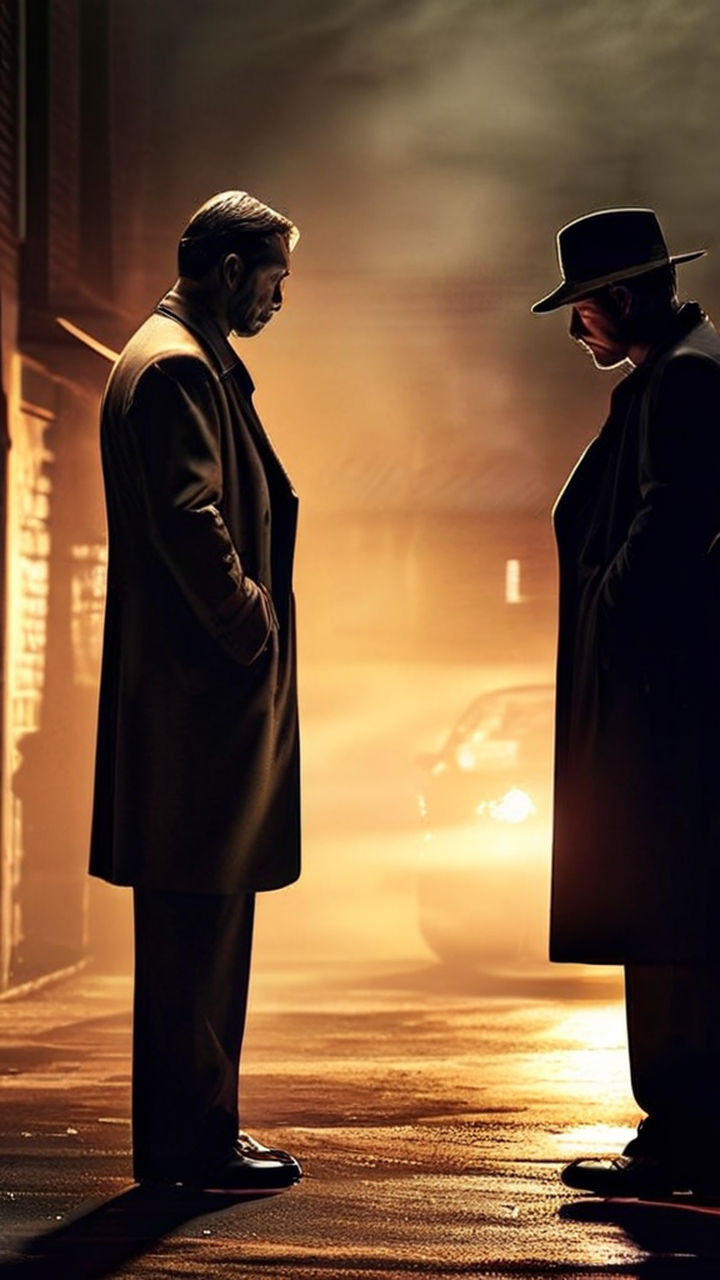 A detective in a tense standoff with a criminal. by DWIPJAY Mondal ...