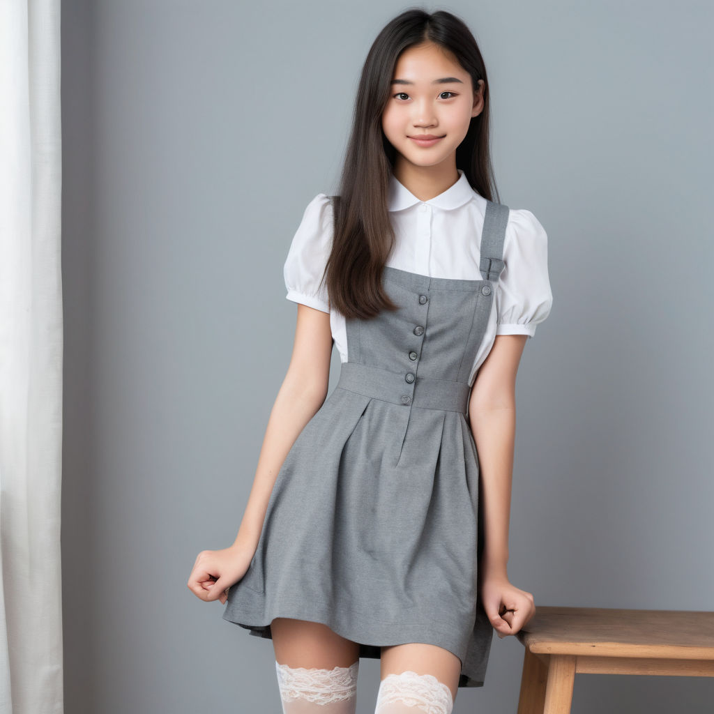 Full body portrait with legs of Very pretty 16-year-old woma... by Sven ...