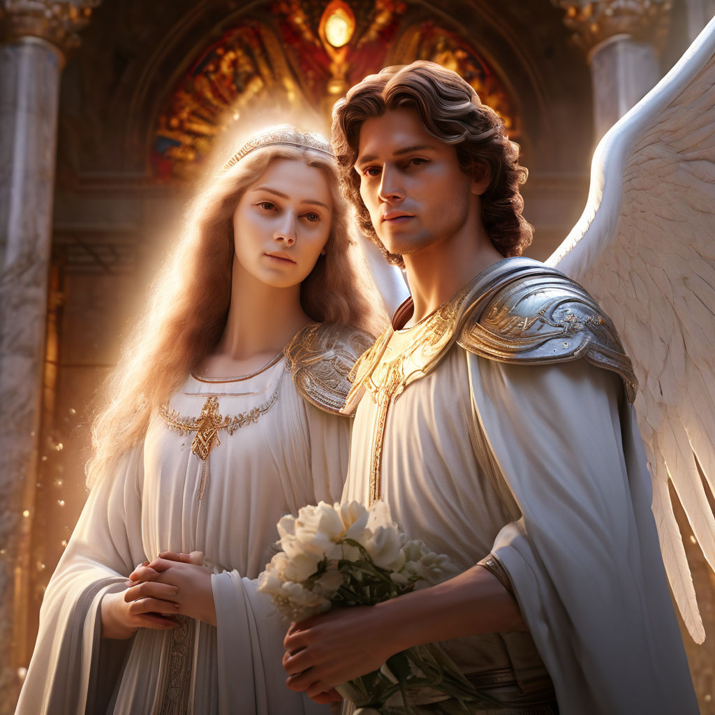 Vividly depicts Mother Mary and Archangel Michael by Aparicia Santos ...