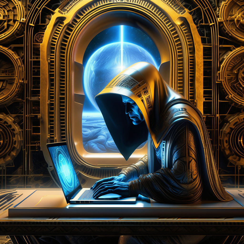 God using a laptop with the Windows logo by Decodificando TI - Playground