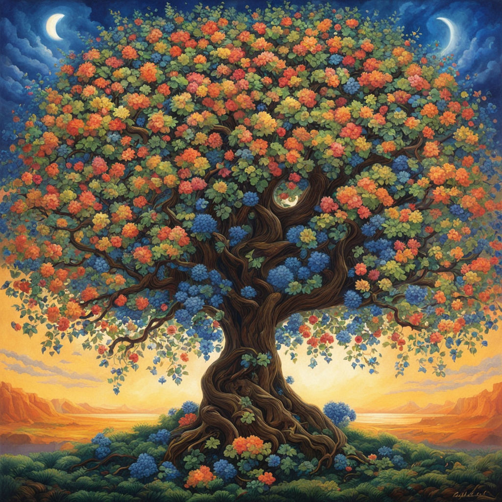 The tree of enlightenment was tall and outstanding. Its trun... by ...