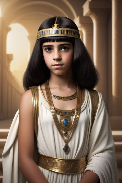 Create an image of a young Cleopatra at 12 years old by Shady Lieto ...