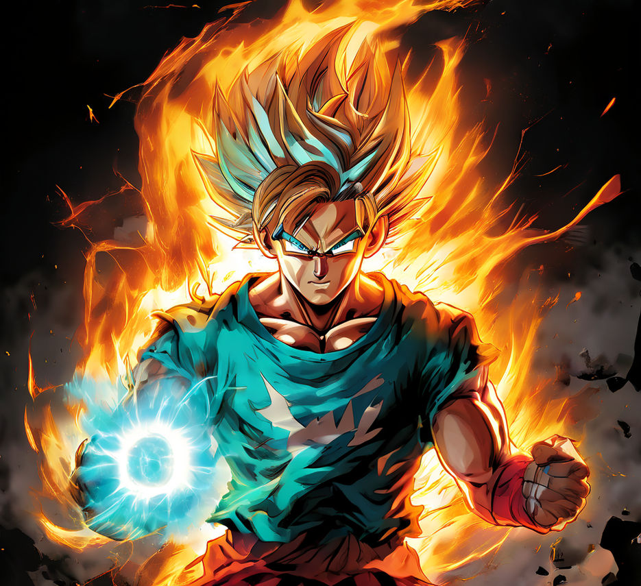 Goku transformed into a Super Saiyan with a human likeness by Rob ...