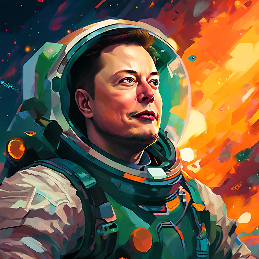Pixel art Elon Musk donned in a detailed astronaut suit by 10104김정원 ...