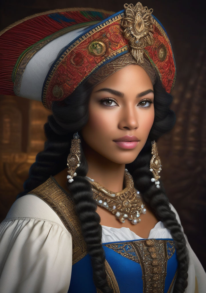 A beautiful young mixed-race half-Dutch half-African woman i... by ...