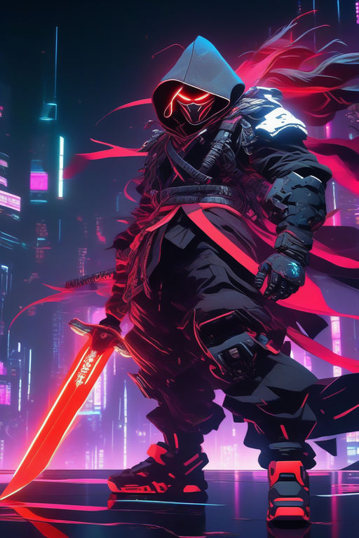 Cyberpunk cyborg ninja assassin by Tyler Southwick - Playground
