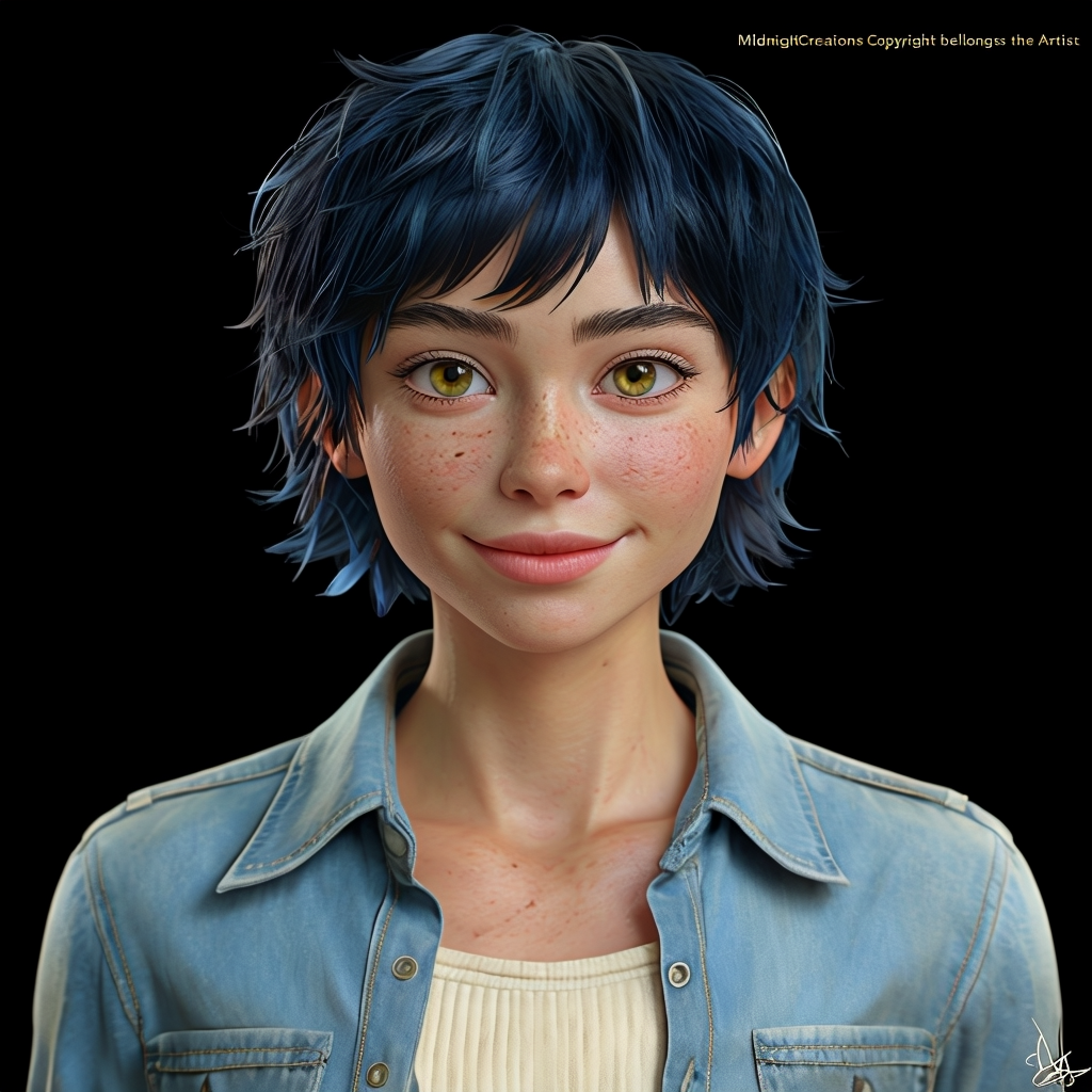 Centered a digital full body portrait of a character with sh... by ...