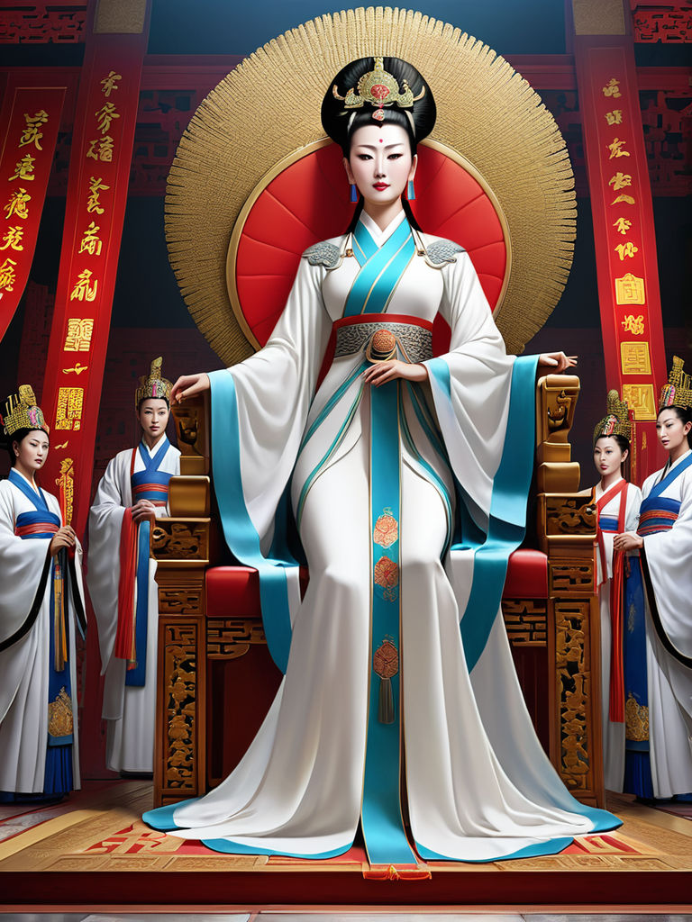 Empress wu zetian ascending her throne and her servants knee... by Wing ...