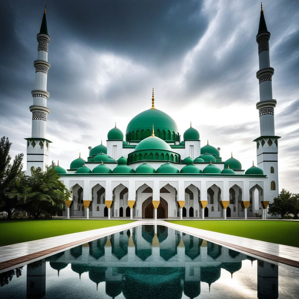 Mosque building architecture with cloudy weather by Liza Lipss - Playground