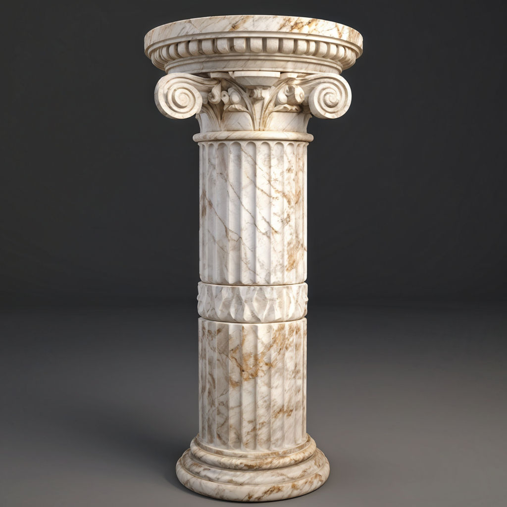 Classical Greek column in 3D render by Adrian - Playground
