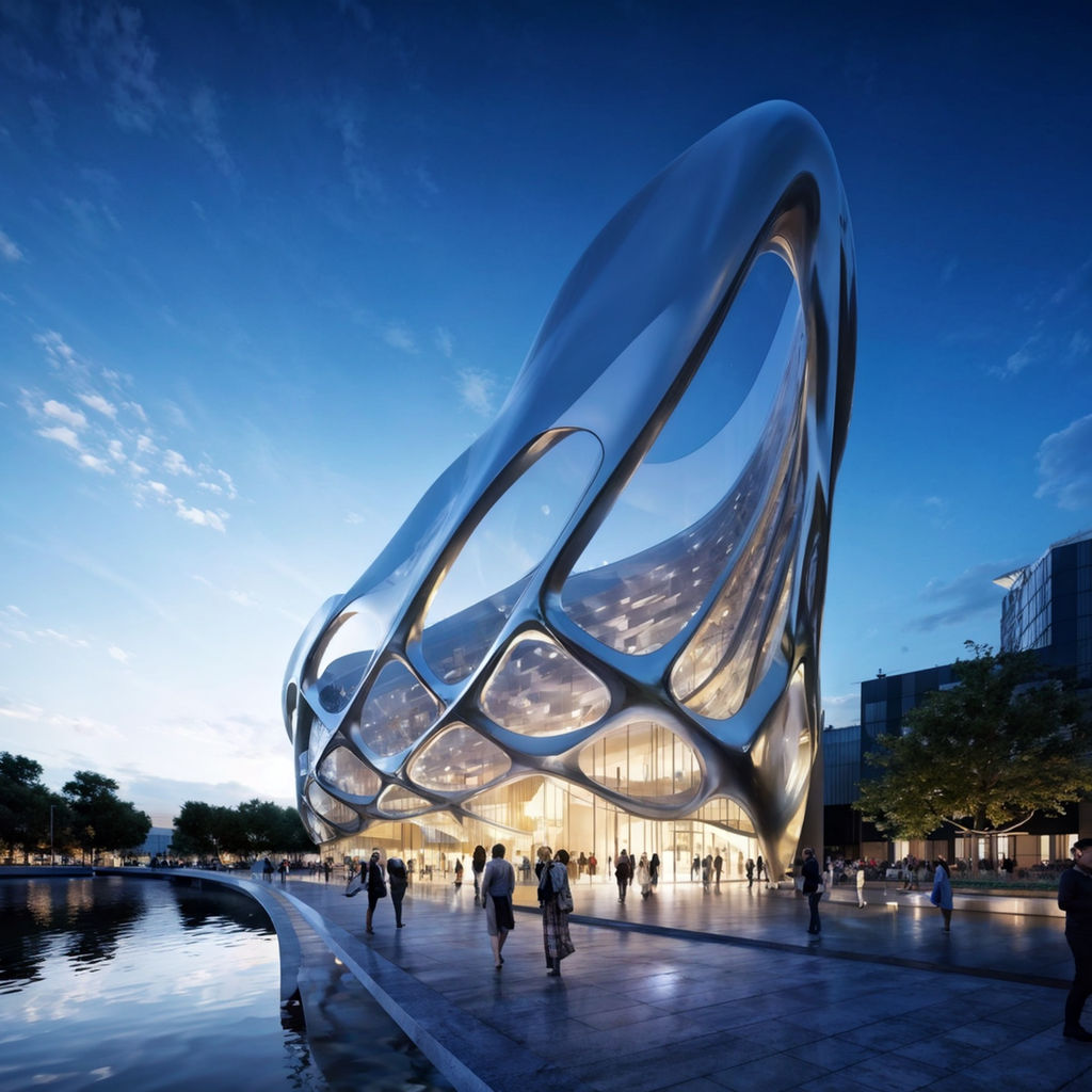 Design an architectural structure that embodies the visual c... by ...