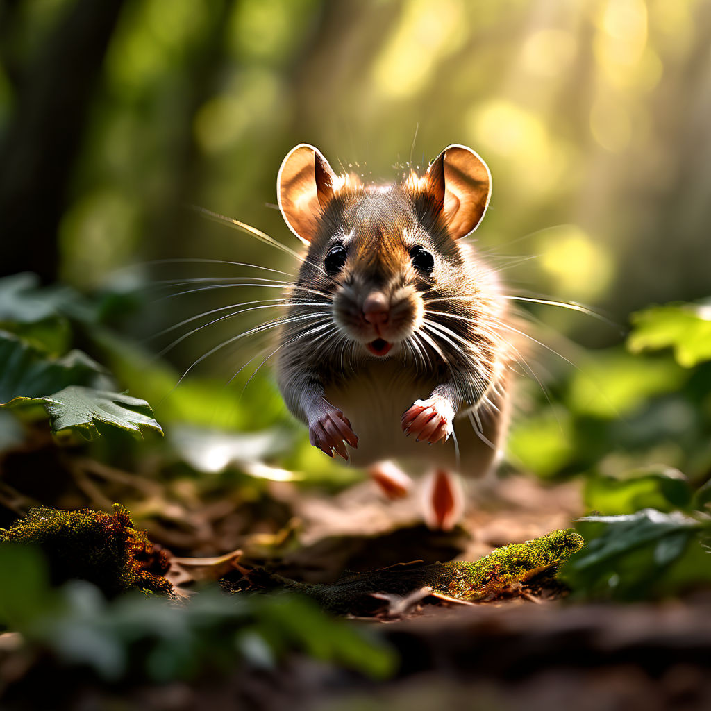Mouse in mid-sprint by Alex Hernández - Playground