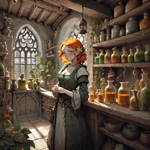 Medieval apothecary interior by Shelik Lafey - Playground
