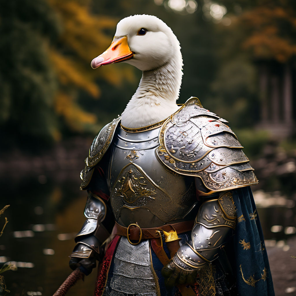 A goose dressed as a knight by алиса алиса - Playground