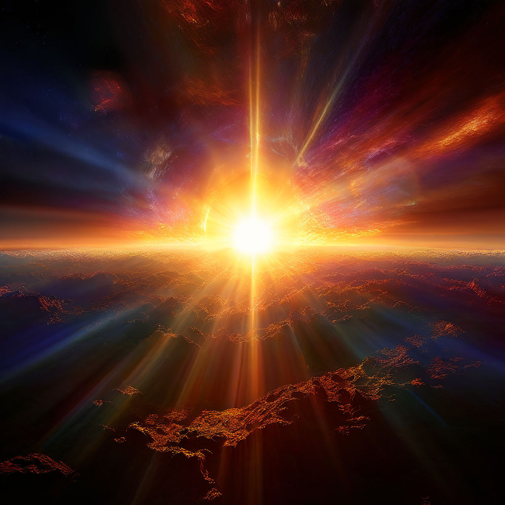 One image displaying the breathtaking journey of radiant sun... by ...