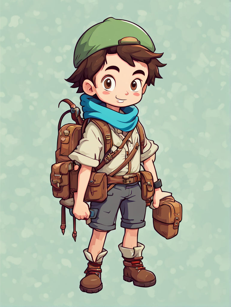 Adventurer cartoon character by 钟大大 - Playground