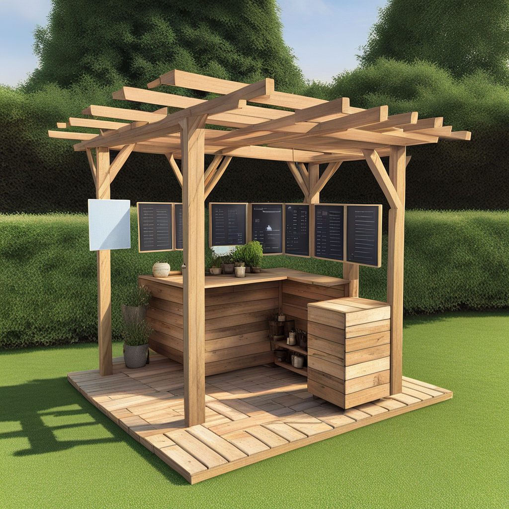 An outdoor stall with 8 mini stalls measuring 5x5 meters eac... by ...