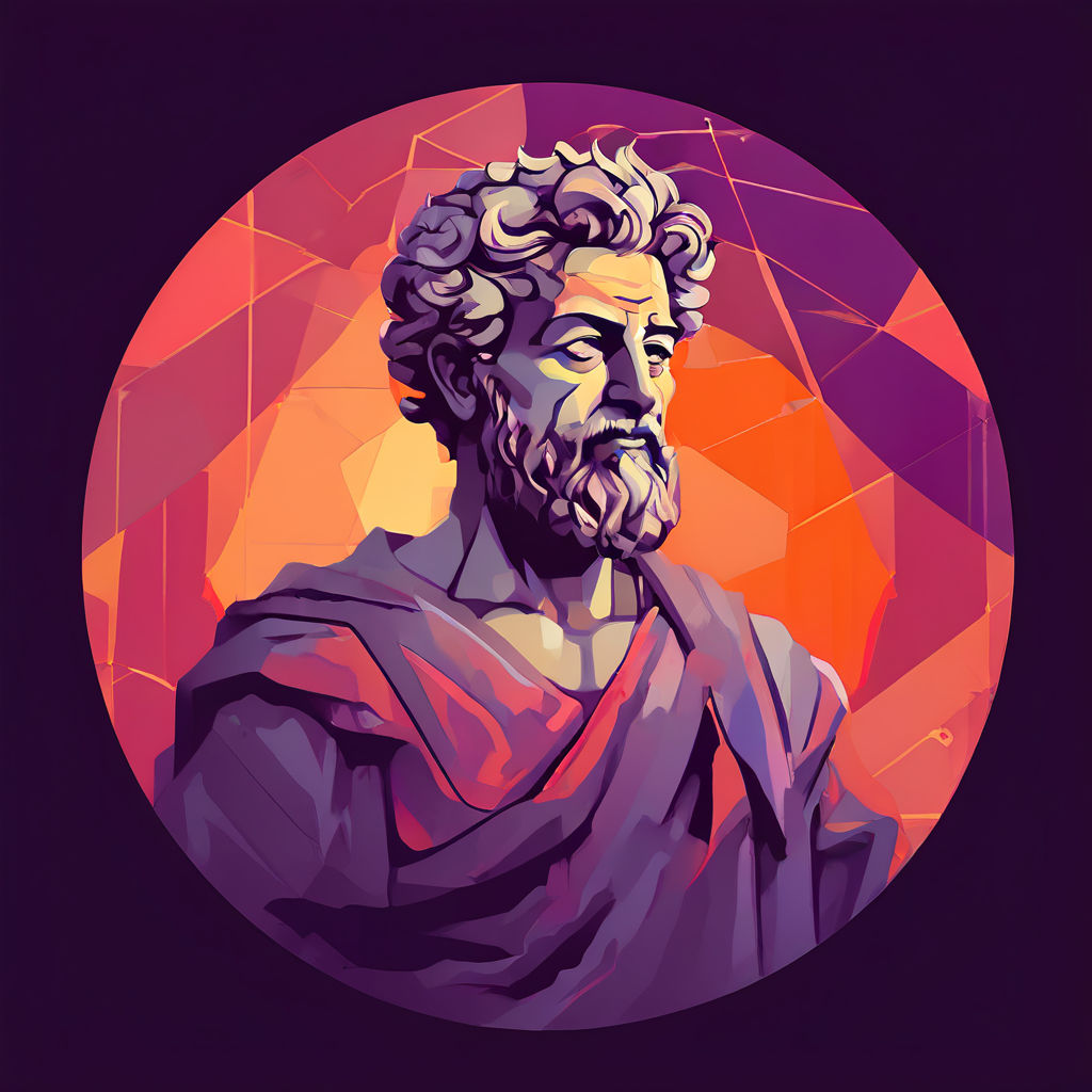 Prompt: Create an AI art piece depicting a stoic philosopher by Xavier ...