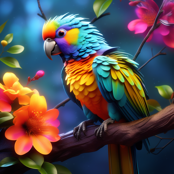 A mutant bird on a branch by Skyfire9 - Playground