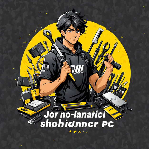 A logo for a freelance pc technician with a young indian man... by Hari ...