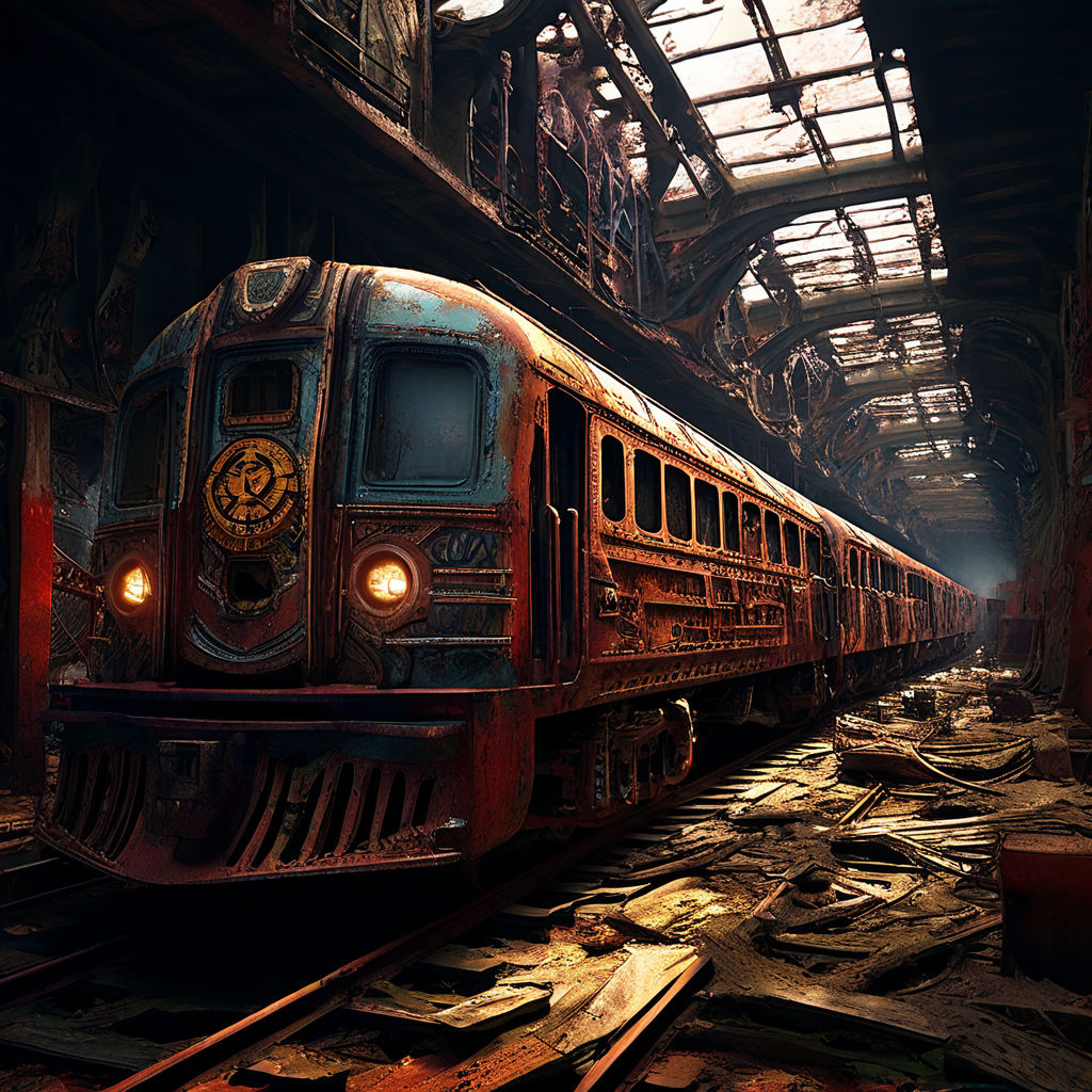 Virtual reality depiction of a junkyard train for the transp... by ... Virtual reality depiction of a junkyard train for the transp... by ...