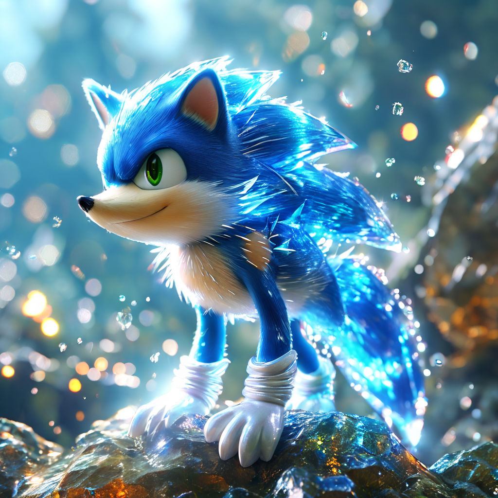 SONIC MADE OUT OF sparkling crystal by nini popo - Playground