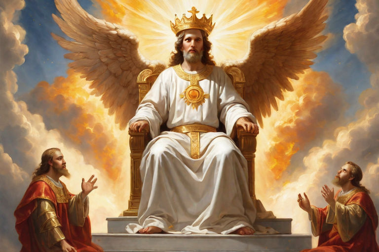 Throne of God surrounded by fiery cherubim and seraphim by Giovany ...